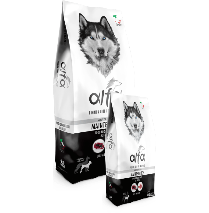 ALFA Premium Food Dog All Breed Manzo & Agnello Adult Mantenimento 20K ...