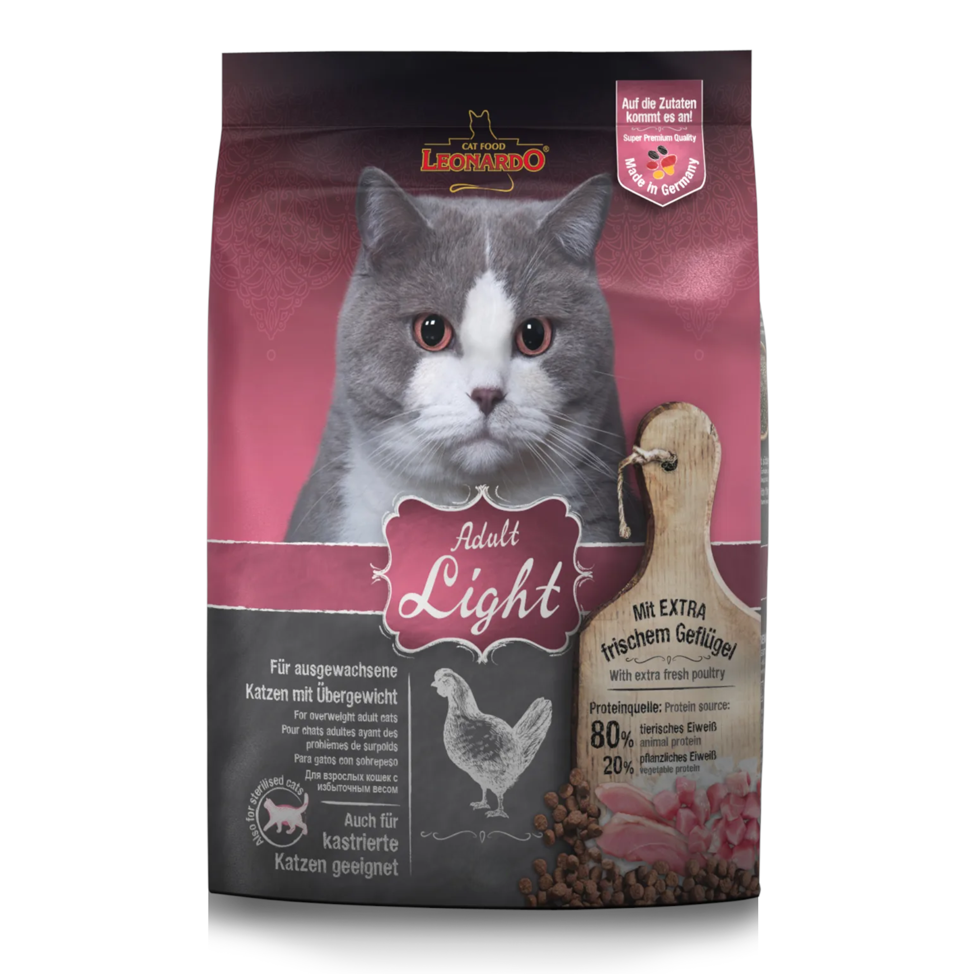 LEONARDO Cat Adult Light 400gr – ZOO PET WORLD